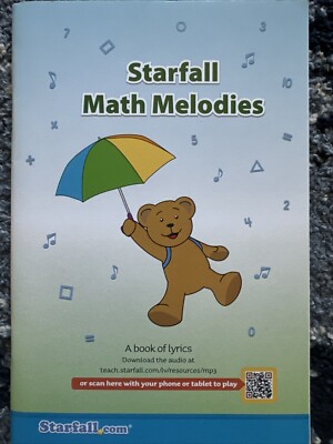 Starfall Math Melodies Book Of Lyrics Children Ages 1-6 Kindergarten W ...