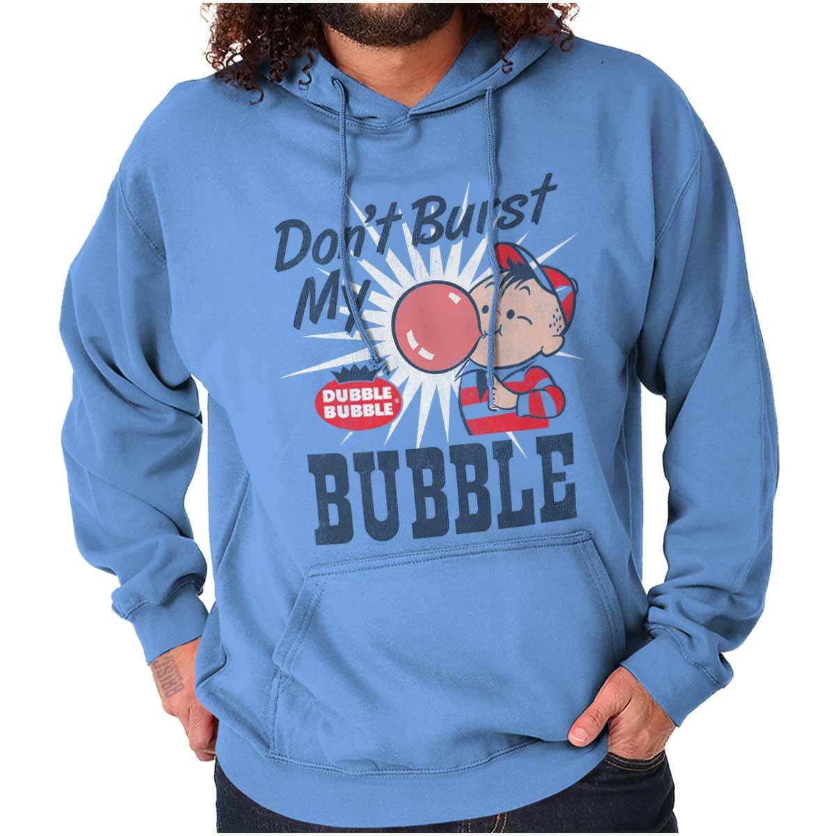 Dont Burst My Dubble Bubble Vintage Logo Gift Adult Long Sleeve Hoodie ...
