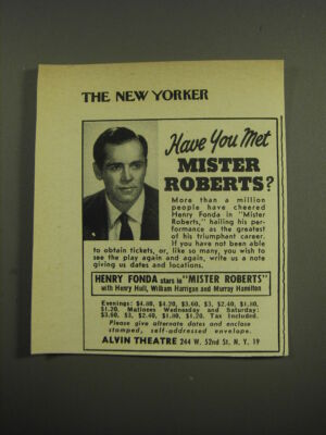 1949 Mister Roberts Play Ad - Have you met Mister Roberts? | eBay