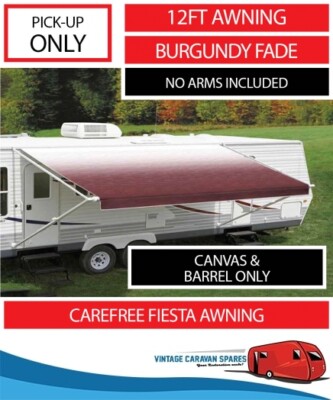 Caravan PopTop CAREFREE FIESTA AWNING (12ft) BURGUNDY FADE SS532 | eBay ...