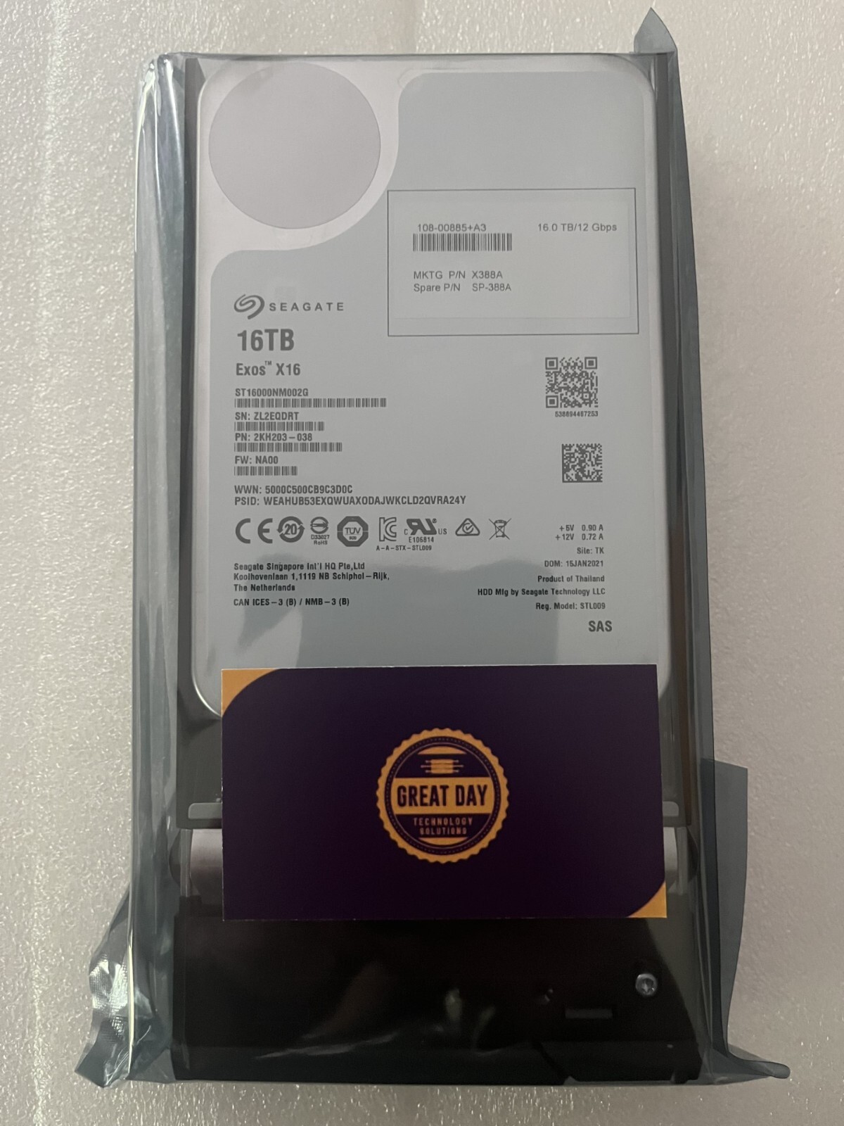 NetApp X388A 16TB 7.2K 12GBps 3.5in NL SAS Drive for sale online | eBay