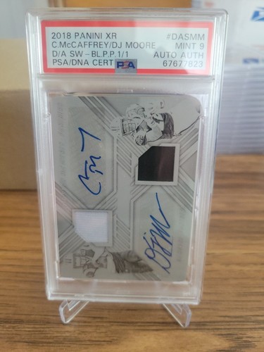 2018 XR Christian Mccaffrey/DJ Moore Patch /Auto Printing Plate 1/1 PSA ...