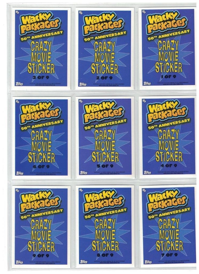 2017 TOPPS WACKY PACKAGES 50th ANNIVERSARY COMPLETE SET OF 90 CARDS ...