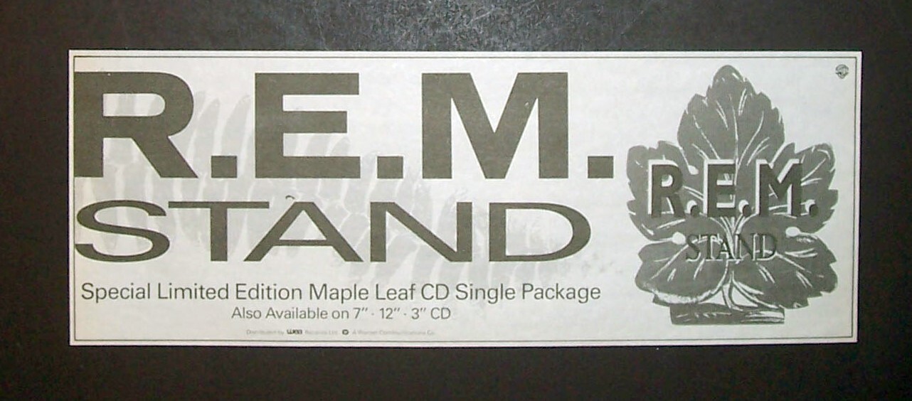 R.E.M. Stand (Green) 1989 Small Poster Type Ad, Promo Advert | eBay