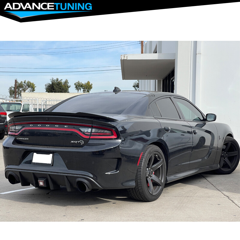 Fits 15-23 Dodge Charger SRT Rear Bumper Diffuser Valance W/ LED 3rd ...