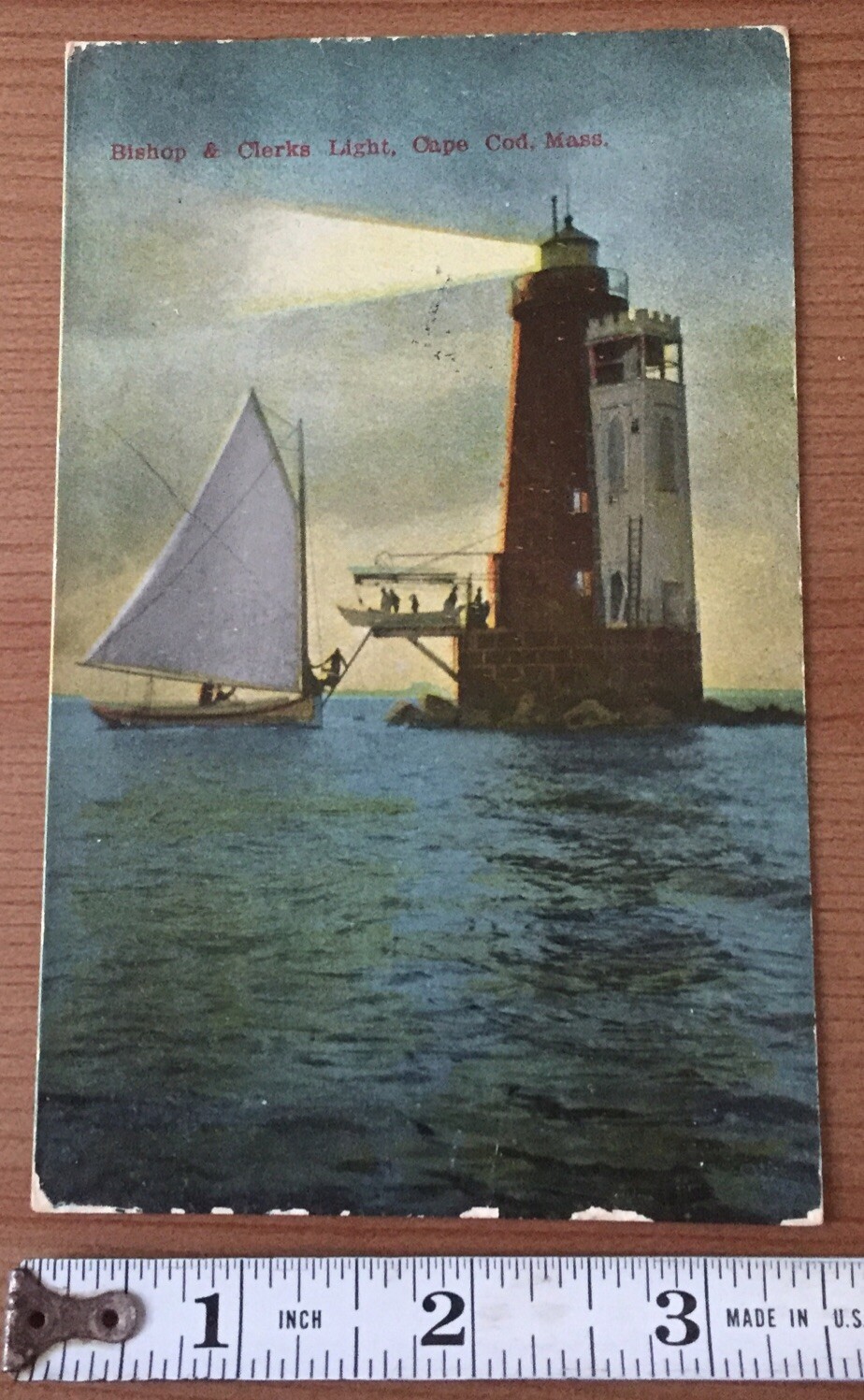 Antique Postcard Bishop & Clerks Light Cape Cod Massachusetts ...