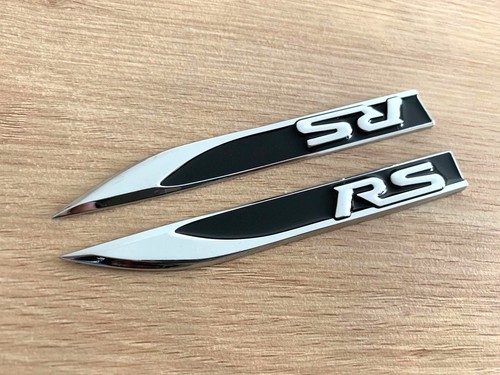 BLACK Chrome Metal RS Side Badge Emblem Decal Sticker for Civic RS ...
