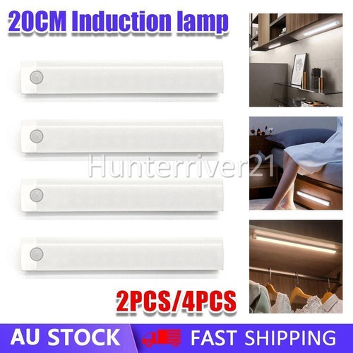 Cordless LED Closet Light PIR Motion Sensor USB Rechargeable Strip ...