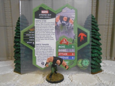 Heroscape Custom Strong Guy Dbl Sided Card & Figure w/ Sleeve Marvel X ...