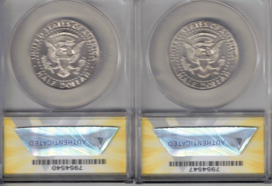 2021-P & D Kennedy Half Dollar ANACS MS 68 Certified Two Coins! | eBay