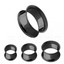 PAIR Black Anodized Surgical Steel Double Flared Tunnel Ear Plugs 7/16 ...