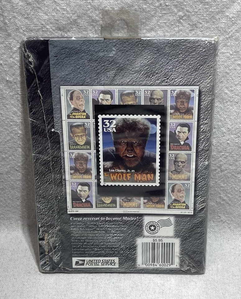 HALLOWEEN USPS Pack 17 Jumbo Classic Movie Monster Stamp Postcards ...