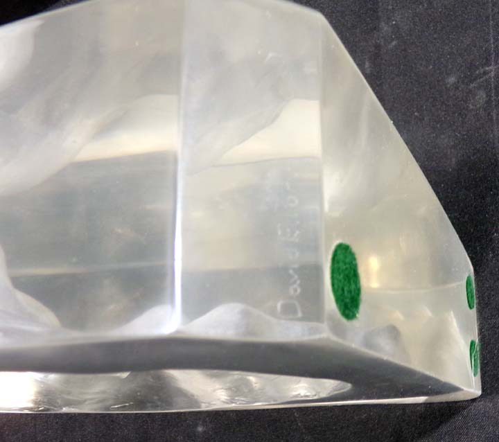 David Parvin"Emergence"Yellow clear Lucite Acrylic Sculpture woman Hand ...