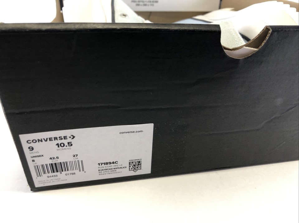 Converse Summer Denim Run Star Hike Blue Womens 10.5 Men 9 Lifestyle ...