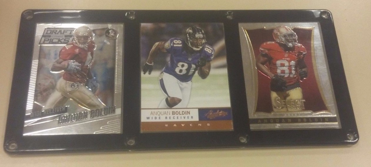 ANQUAN BOLDIN 3 CARD PLAQUE, FLORIDA STATE,BALTIMORE RAVENS, SAN ...