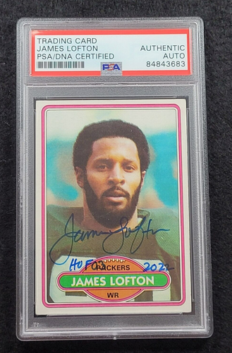 Rare 1980 JAMES LOFTON Signed Topps # 78 Card-HALL OF FAME-Green Bay ...