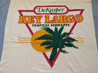 New Vintage 80s / 90s DeKuyper Key Largo Tropical Schnapps Beach Towel ...
