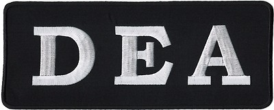 Black DEA Jacket Back Patch Drug Enforcement Agency Embroidered Movie ...