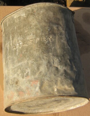 Santa Fe A.T. & S. F. Railroad Bucket, Railway Metal Can | eBay