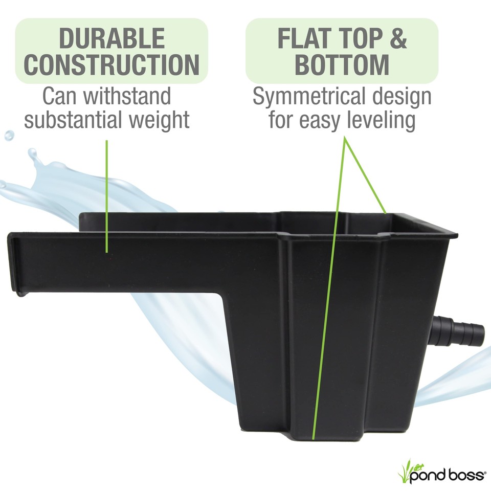 POND BOSS Waterfall Spillway 8 inch Wide Weir Waterfall Box Smooth Flow ...