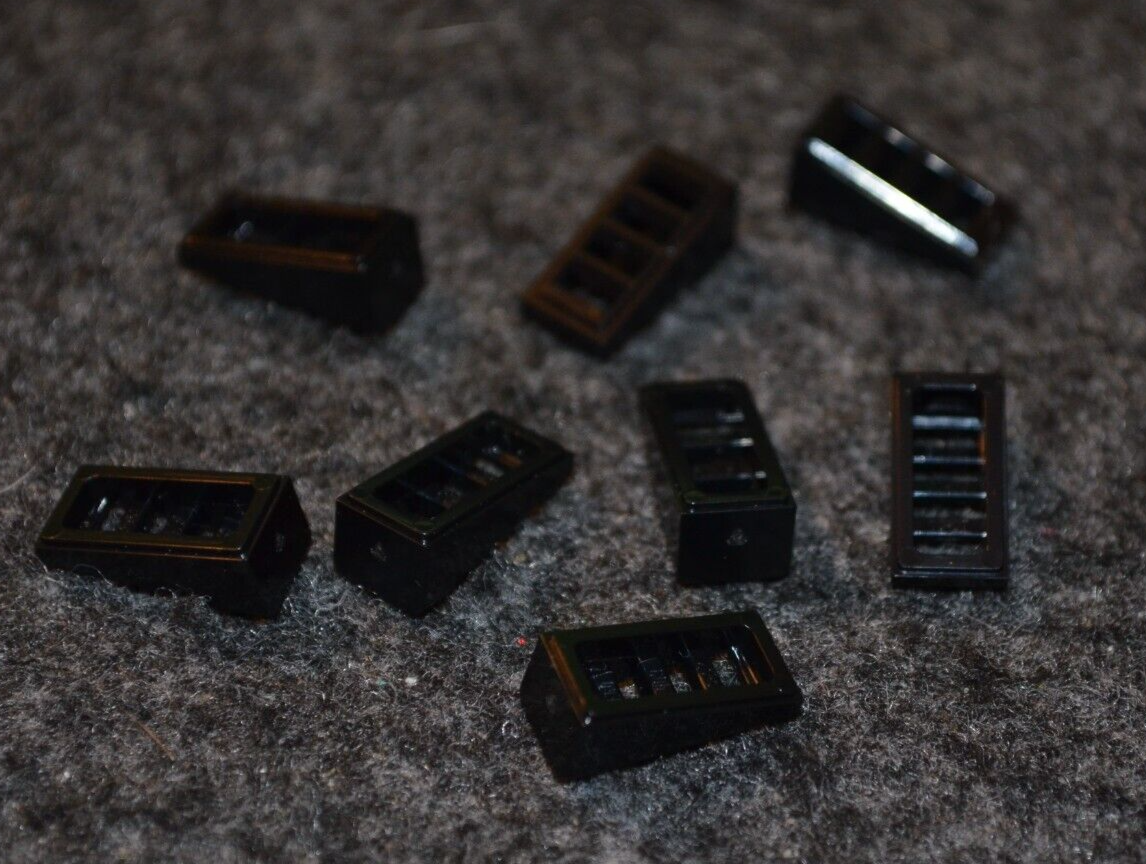 (8) 1x2 Black Vented Roof Tile / Grill Slope Bricks ~ Lego ~ NEW ~ | eBay