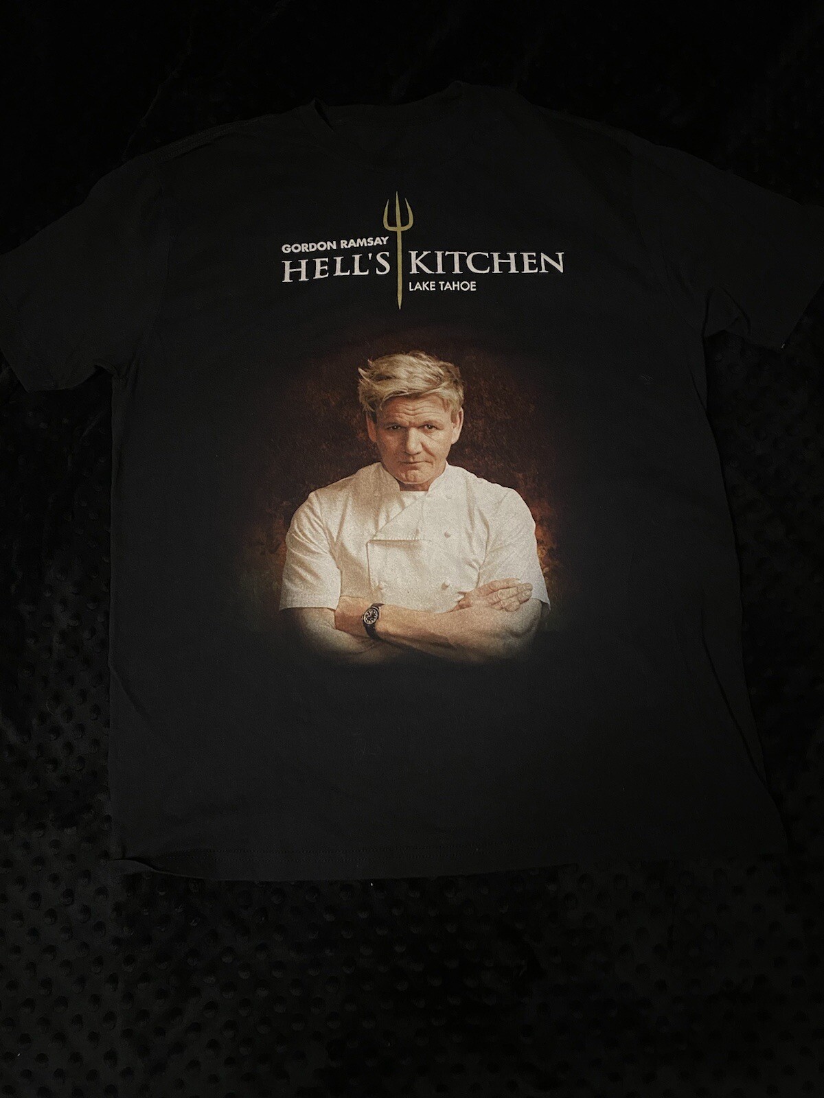 GORDON RAMSAY Hells Kitchen Graphic T-shirt XL BLACK - Gem