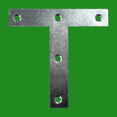 2x 75mm (3") Tee Plates T Mending Bracket Brace Support Fixing Joining ...