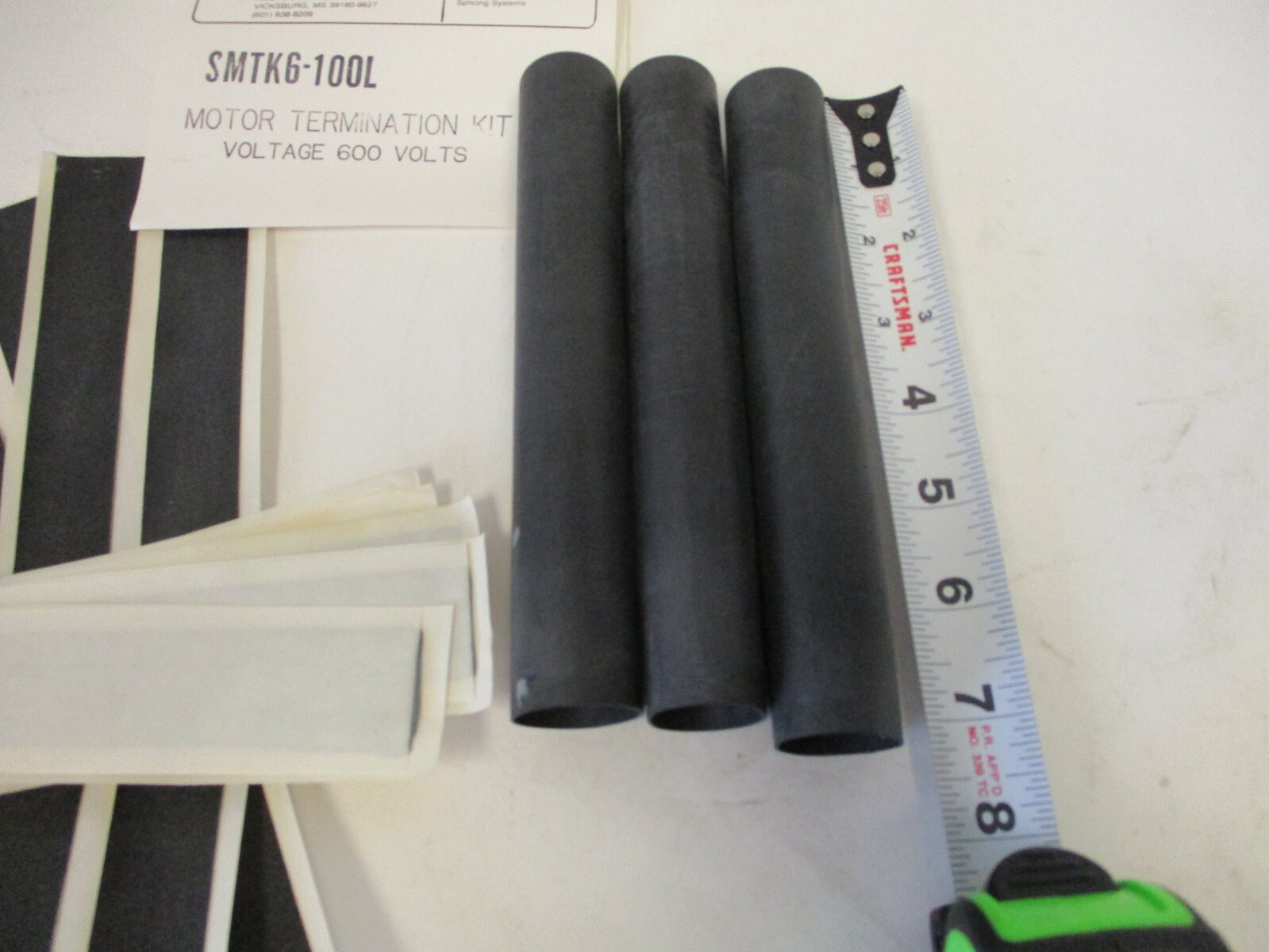 SIGMAFORM SMTK6-100L MOTOR TERMINATION KIT 600VOLT HEAT SHRINK SPLICING ...