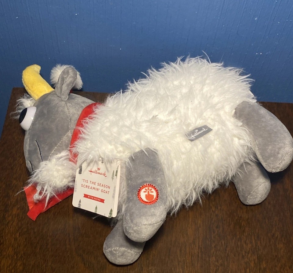 HALLMARK Screaming Goat Tis The Season Plush Christmas Toy w/ Music ...