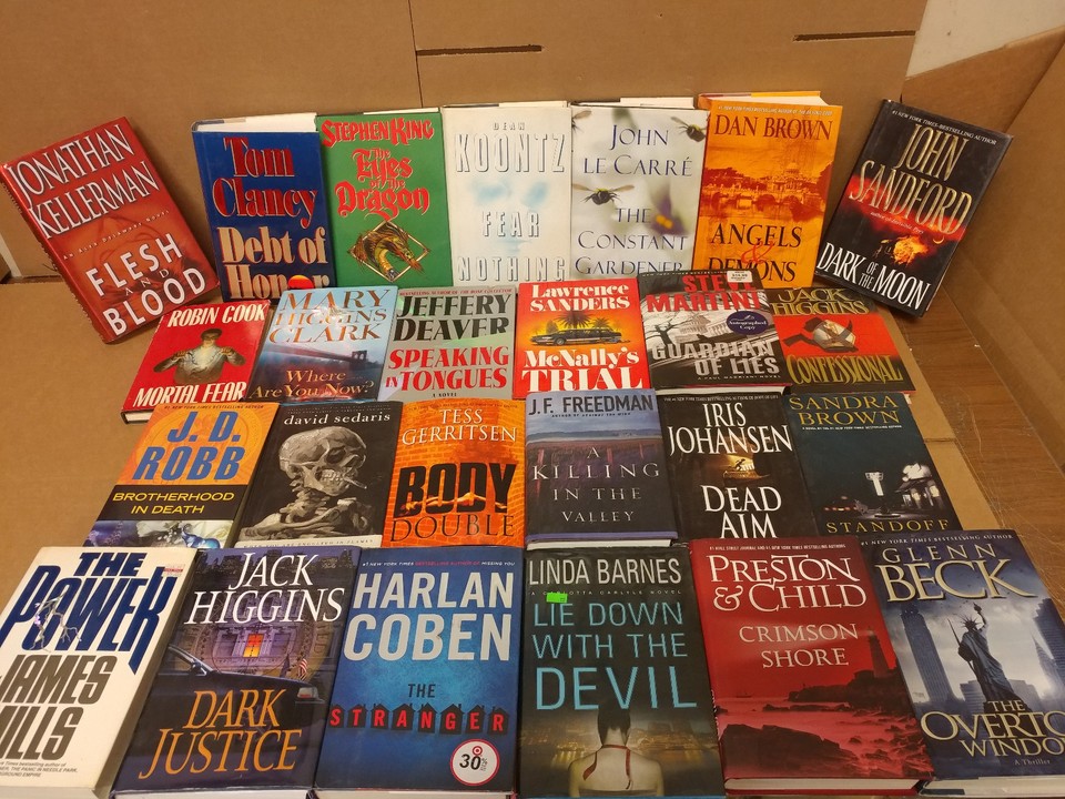 Lot of 10 Mystery Suspense Thriller Crime Murder Detective Hardcover HB ...