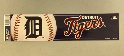 Detroit Tigers Vibrant Official MLB Team Logo Car Bumper Sticker Decal ...