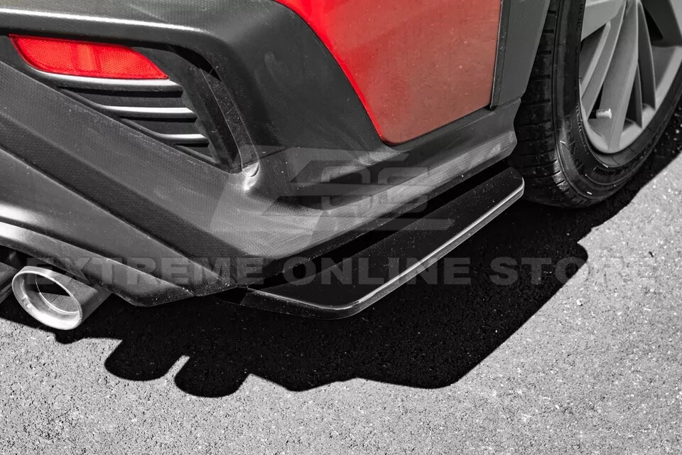 Pair Glossy BLACK Apron Lips For 22-Up Subaru WRX CS Style Rear Bumper ...