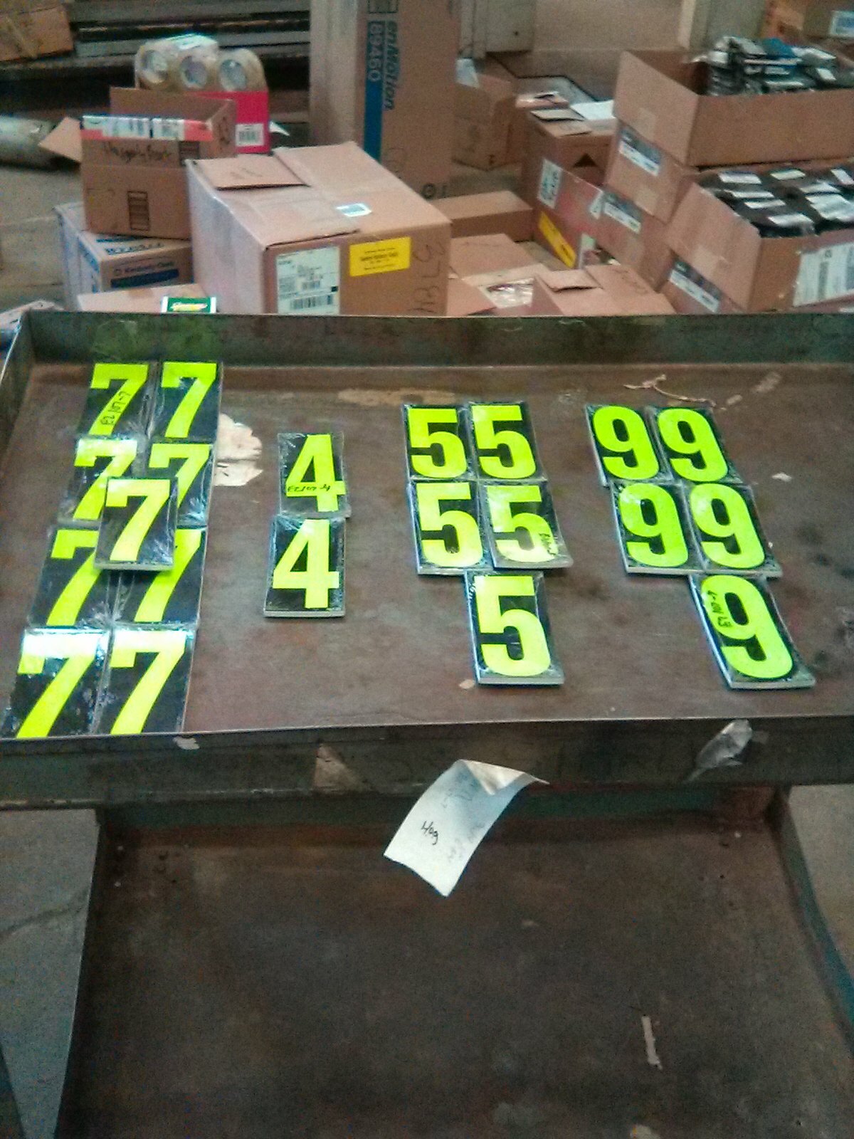 5 1/2" Chartreuse Vinyl Windshield Numbers Car Lot Pricing Stickers 107 ...