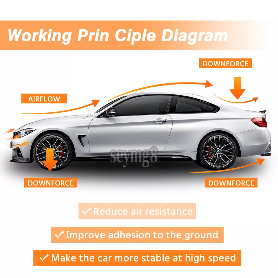 54" Matte Black Pro-Style Rear Trunk Spoiler Wing For M4 F32 F33 F36 ...