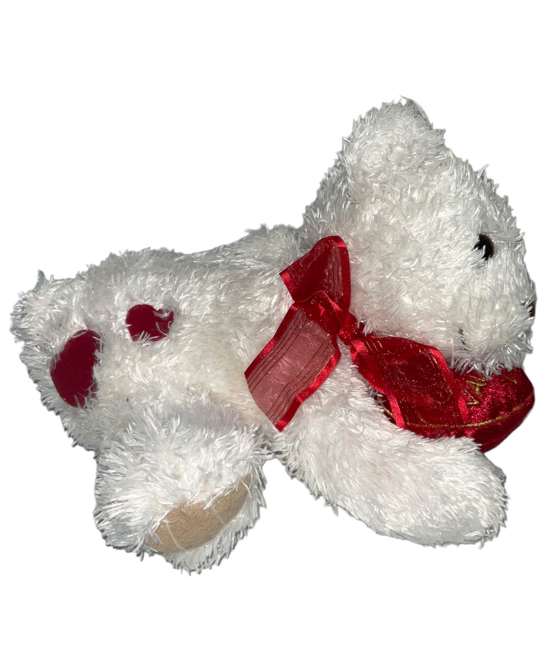 Valentine Dog Puppy Plush Heart White Red Stuffed Animal Toy 11" Golden ...