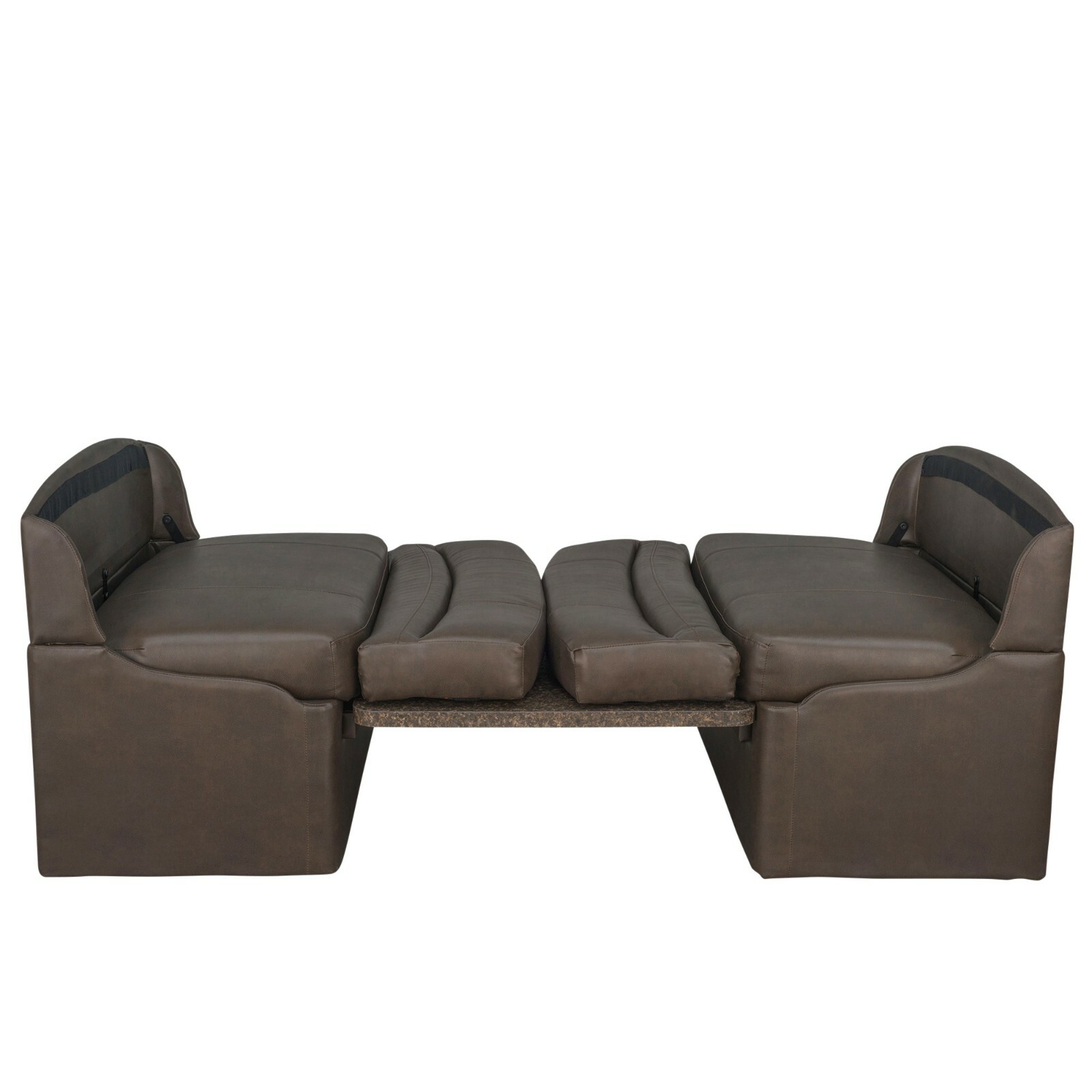 RV RecPro 44" Chestnut Camper Dinette Booth Seats With Storage Converts ...