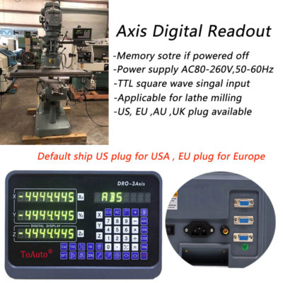 Dro For Lathe 1um Precision Linear Scale 4-40 DRO Digital Readout 2/3 ...