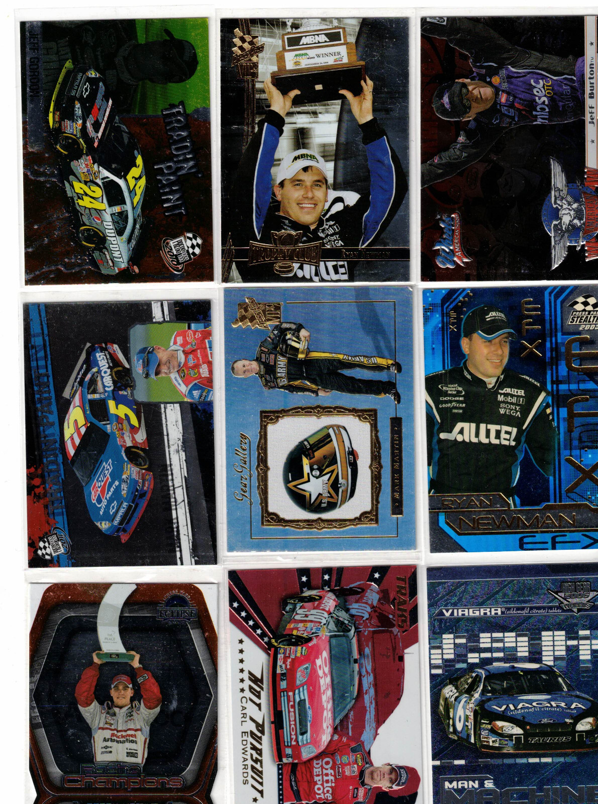 NASCAR 9 Card Lot of different great NASCAR racing cards! (JEFF GORDON ...