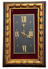 Vintage 1960's Verichron Wall Clock Velvet Black & Gold Gilt Wood Frame ...
