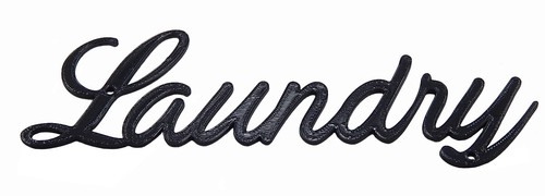 Laundry Room Word Art Sign Home Decor Wall Hanging Cursive Script ...