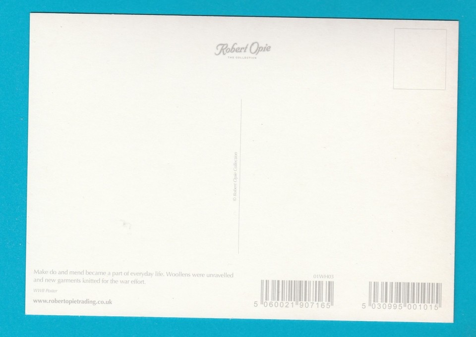 POSTCARD - REPRO BY ROBERT OPIE - KNITTING FOR THE R.A.F. | eBay