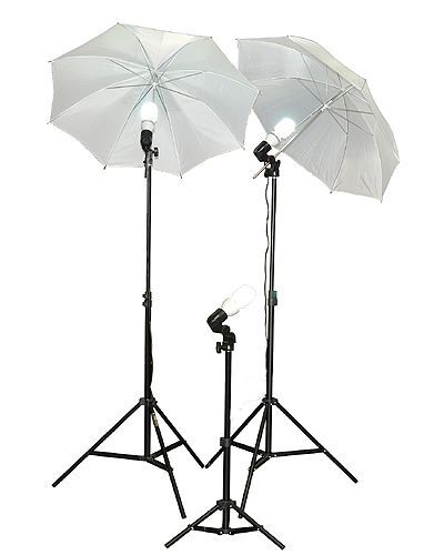 PHOTOGRAPHY STUDIO CONTINUOUS LIGHTING UMBRELLA KIT DK3 | eBay