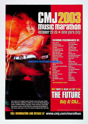 CMJ Music Marathon 2003 Festival Trade Print Magazine Ad Poster ADVERT ...