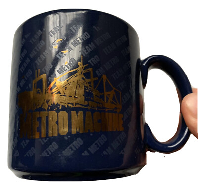 1980s 1990s METRO MACHINE SHIPYARD BLUE GOLD COFFEE MUG, NORFOLK, VA ...