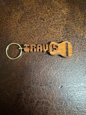 Nashville, TN Wooden Guitar Keychain, Travis | eBay