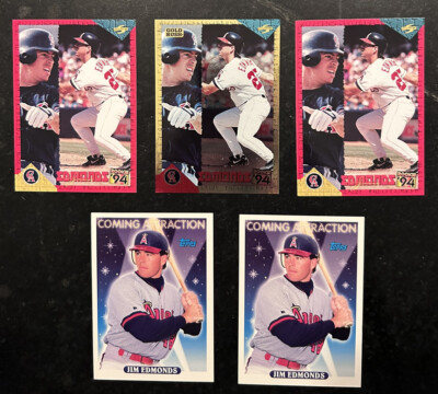 1993 Topps and 1994 Score - Jim Edmonds Rookie - 5 Card Lot - Angels | eBay