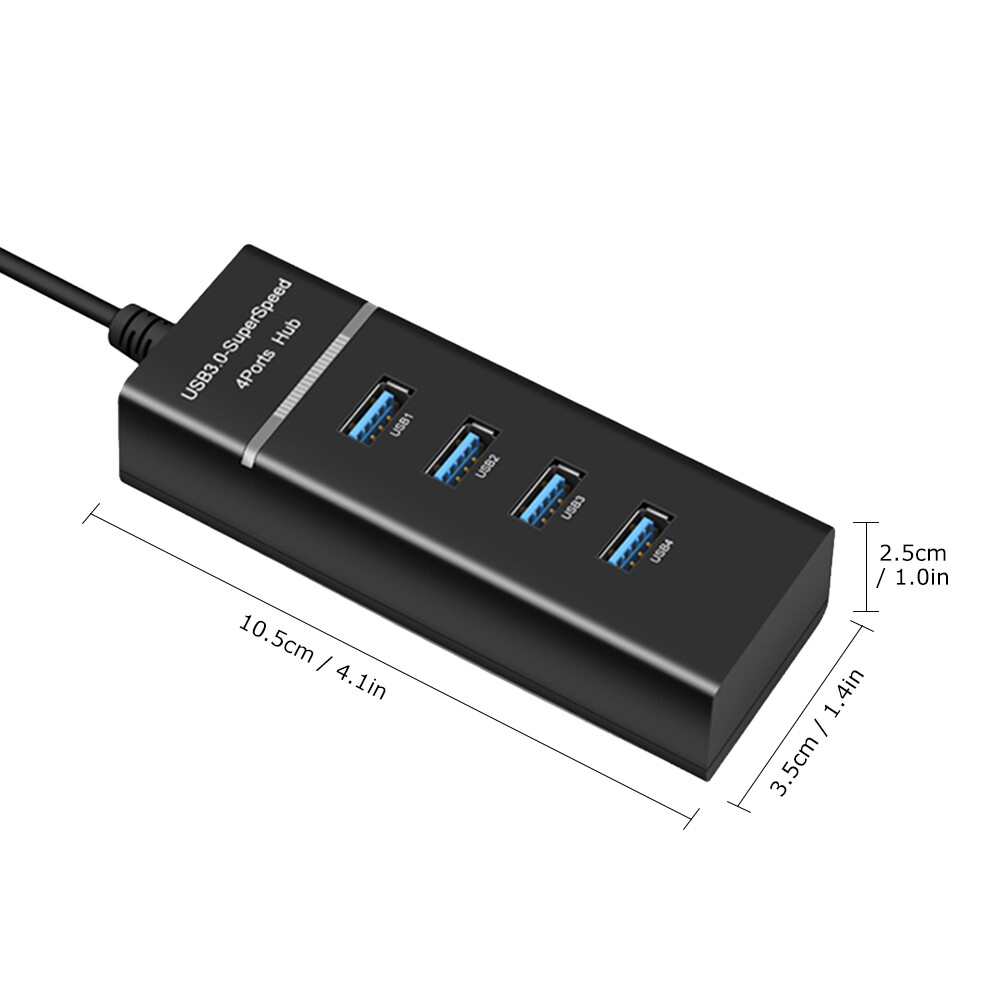 High Speed 4 Port USB 3.0 Multi HUB Splitter Expansion USB Hub for ...