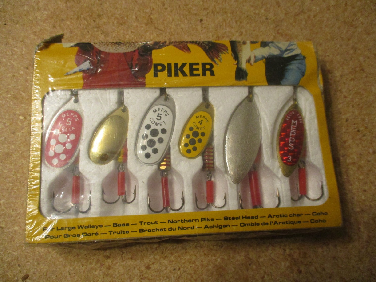 MEPPS PIKER K3 FISH FISHING LURES MINT IN PACKAGE UNUSED LARGE WALLEYE ...