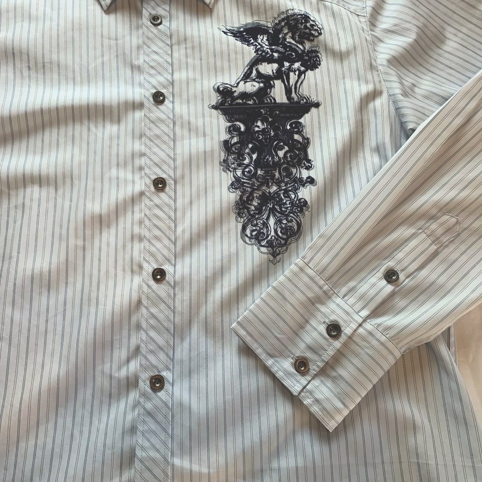 Level Ten Shirt Mens X-Large Long Sleeve Button Up Blue Striped ...