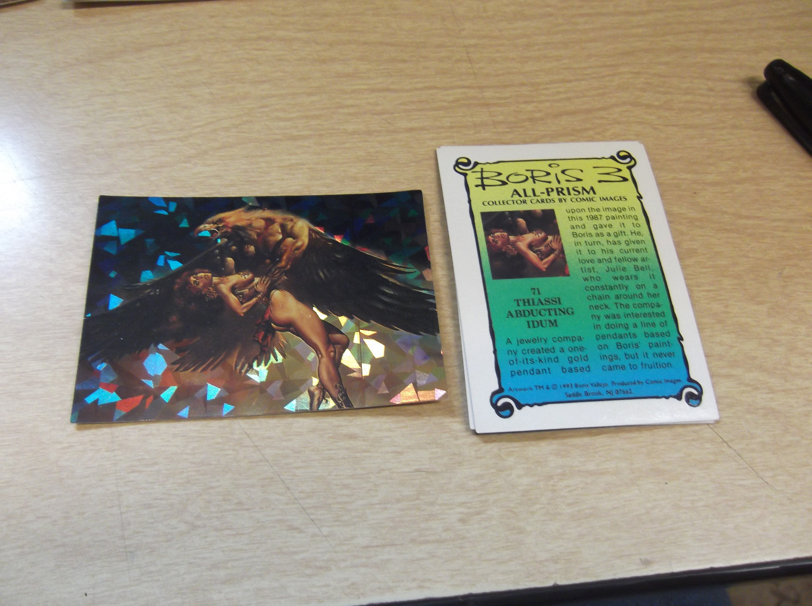 1993 COMIC IMAGES BORIS 3 ALL-PRISM CARD #71 THIASSI ABDUCTING IDUM | eBay